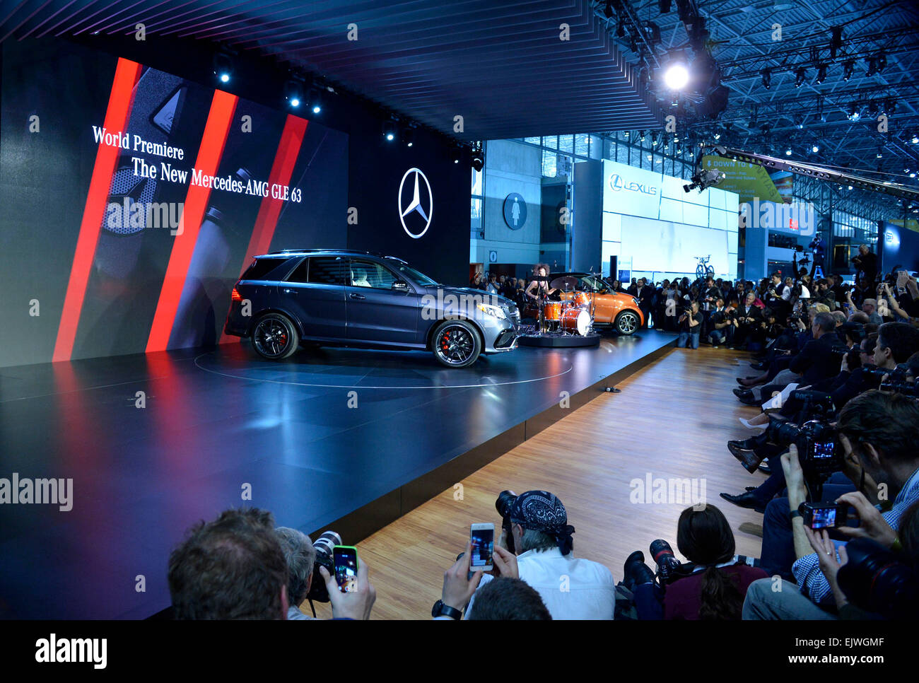 New York, USA. 1st Apr, 2015. The new BENZ GLE SUV is unveiled at the ...