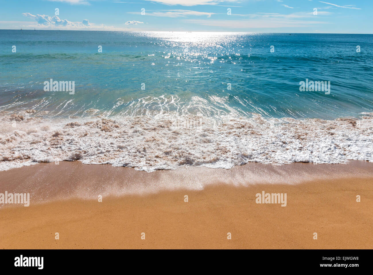 Beautiful Blue Ocean Wave Stock Photo - Alamy