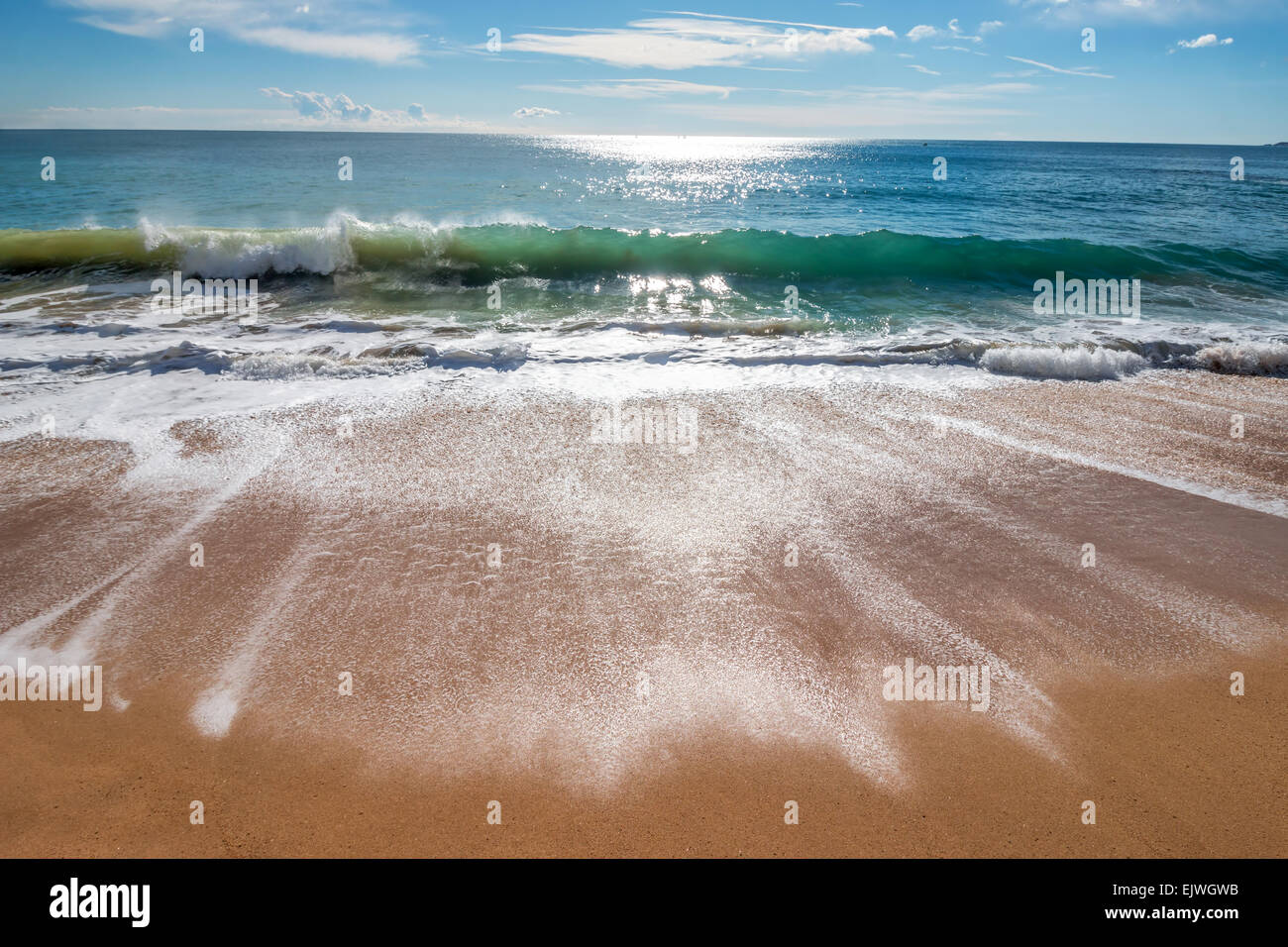 Beautiful Blue Ocean Wave Stock Photo - Alamy