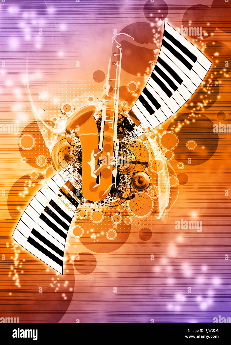 Abstract music night or concert invitation advert background with empty ...