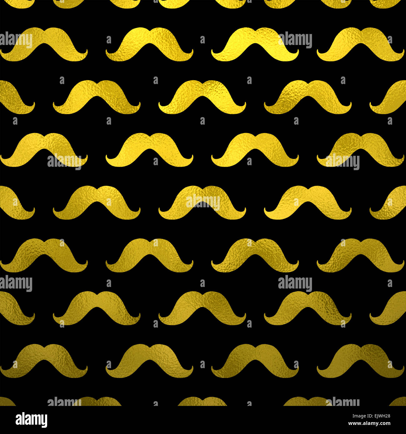 Gold and Black Mustache Faux Foil Metallic Mustaches Polka Dot Pattern ...