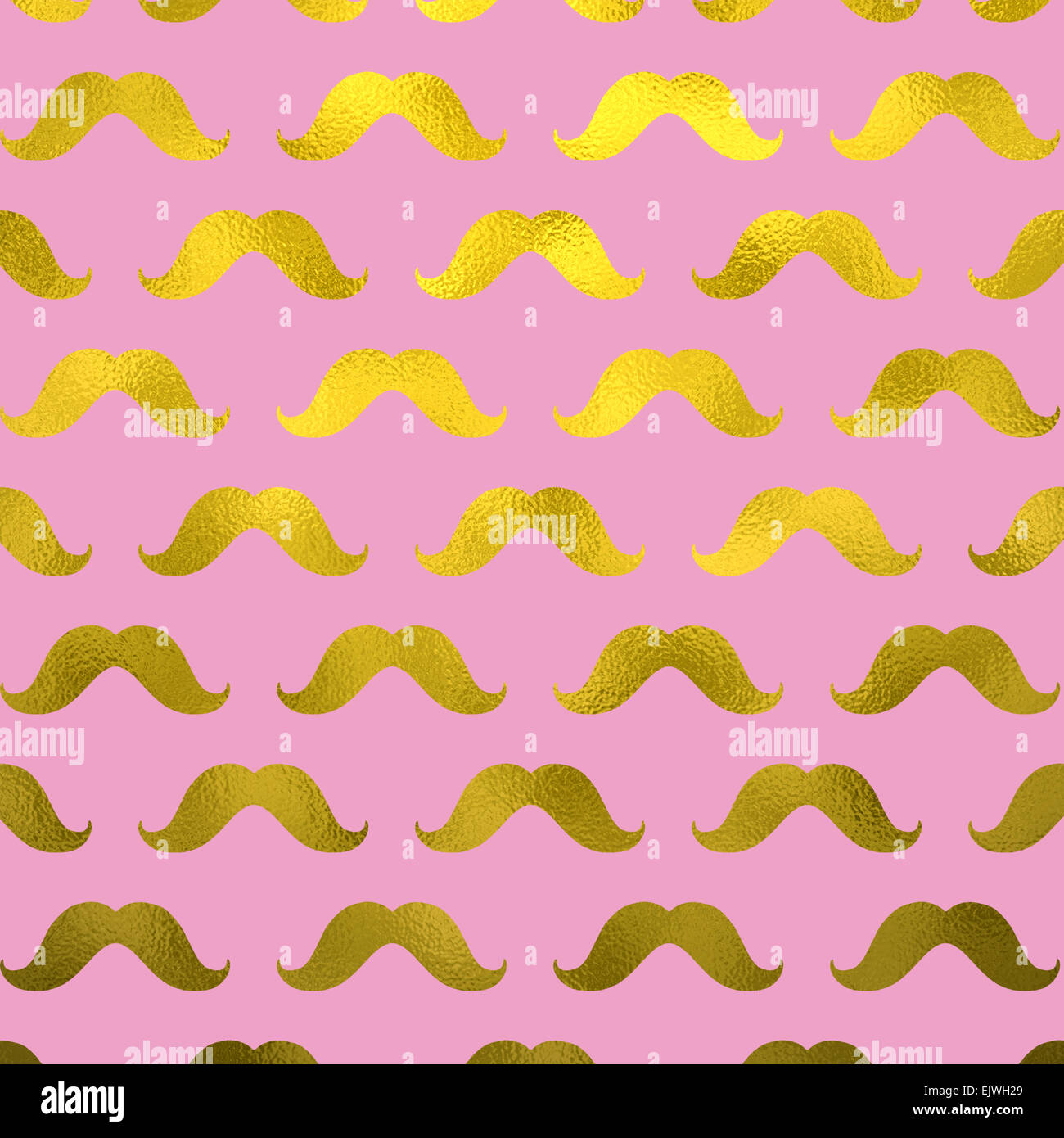 Gold and Pink Mustache Faux Foil Metallic Mustaches Polka Dot Pattern ...