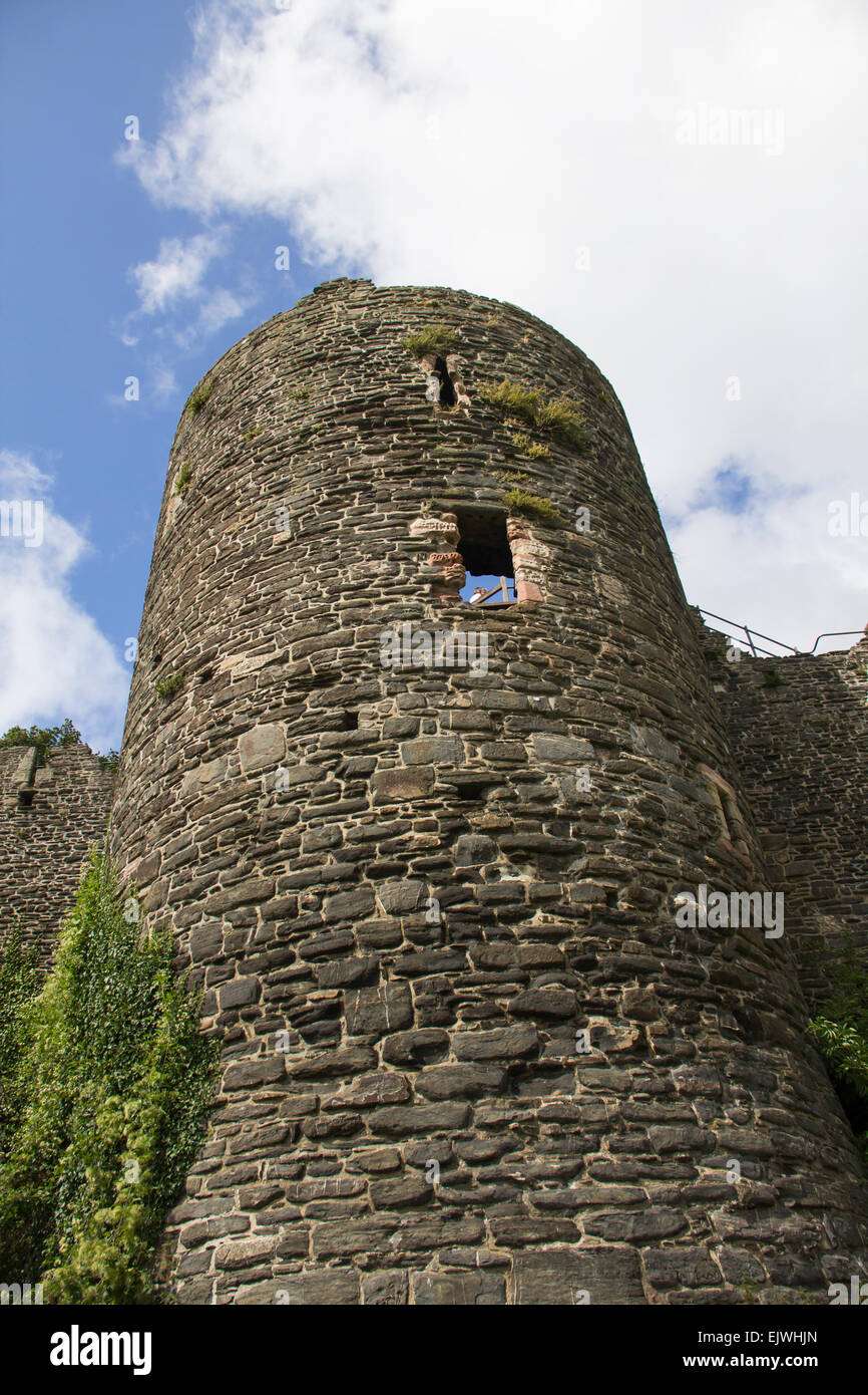 One turret of Conwy castle's southern aspect. The medieval castle was ...