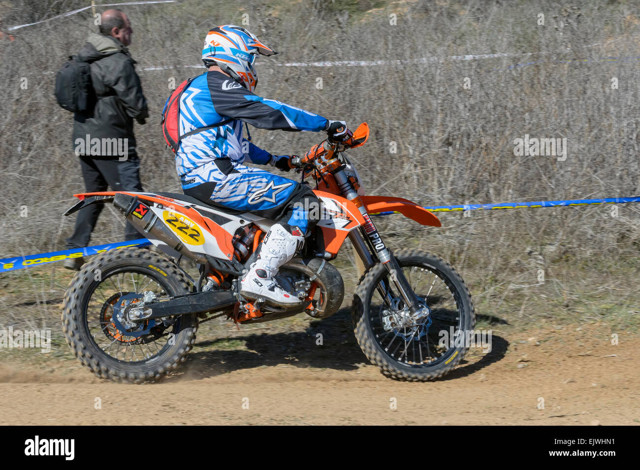 Unknown biker drives his motorcycle Stock Photo - Alamy