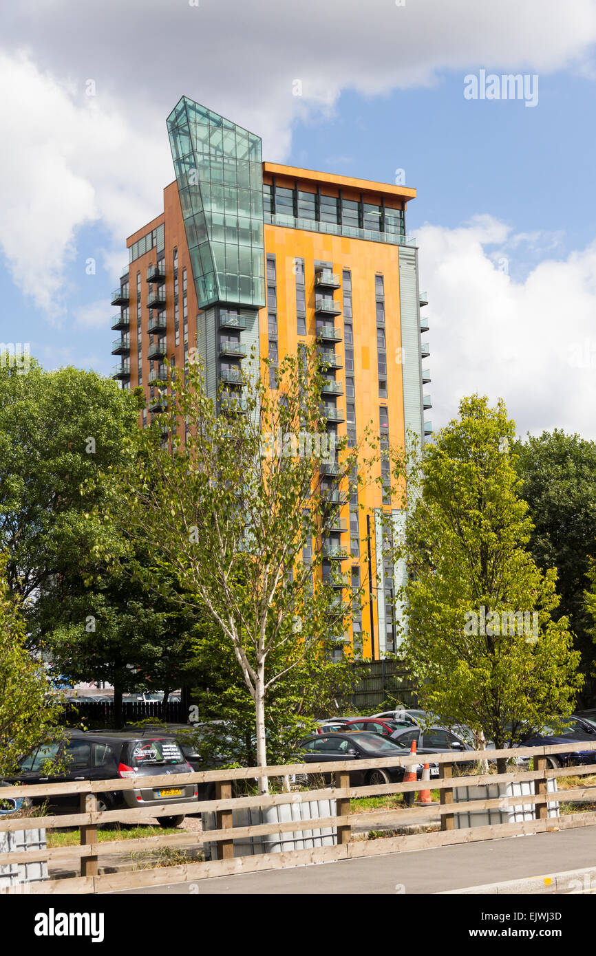 Skyline Central luxury apartment block, Manchester. The 64 metre tall ...