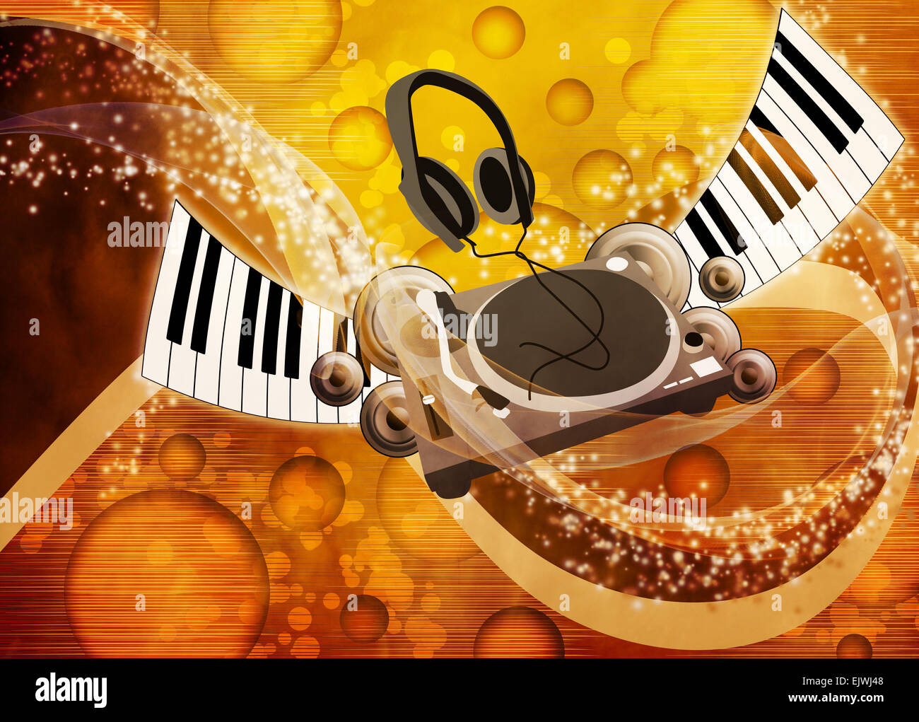 Abstract music night or concert invitation advert background with empty ...