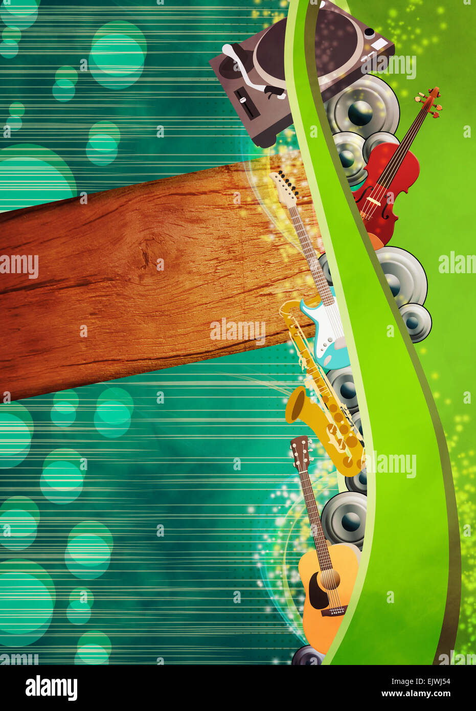 Abstract music night or concert invitation advert background with empty ...