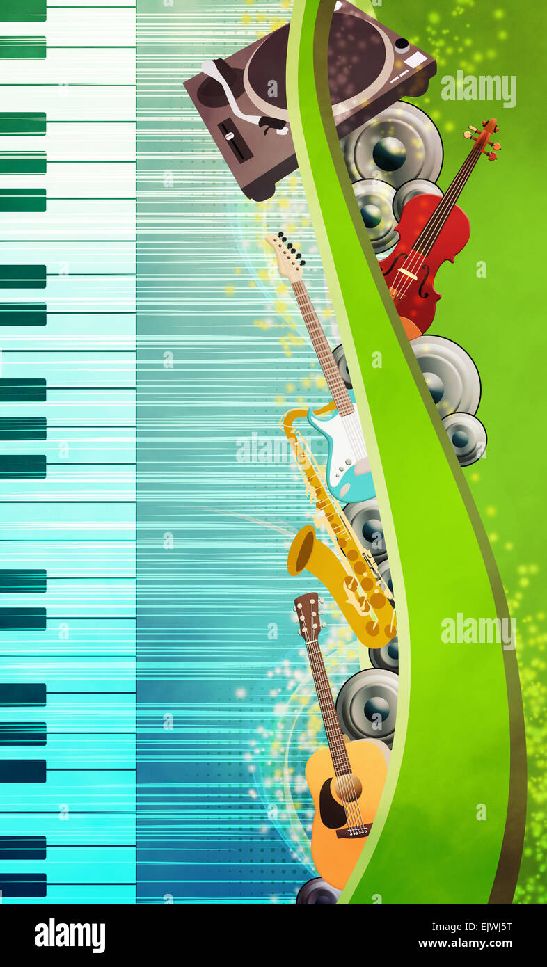 Abstract music night or concert invitation advert background with empty ...