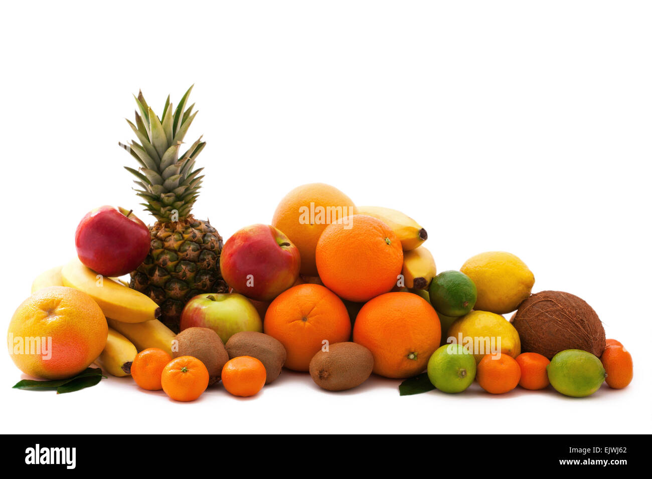 Assortment of exotic fruits isolated on white Stock Photo - Alamy