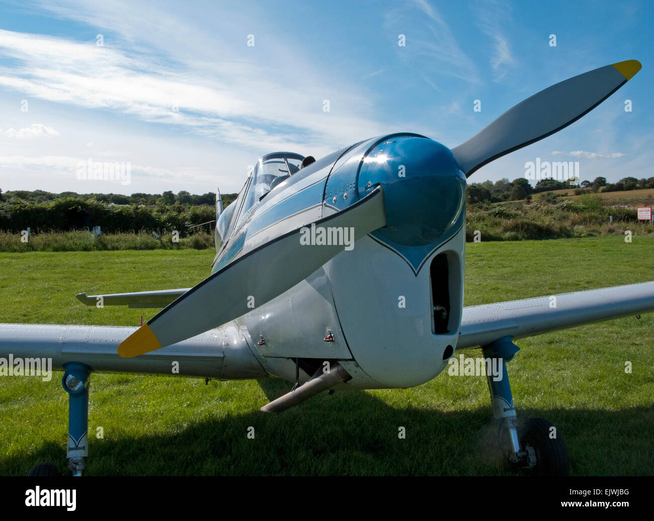 A 1950's de havilland Chipmunk two seater trainer aircraft Stock Photo ...
