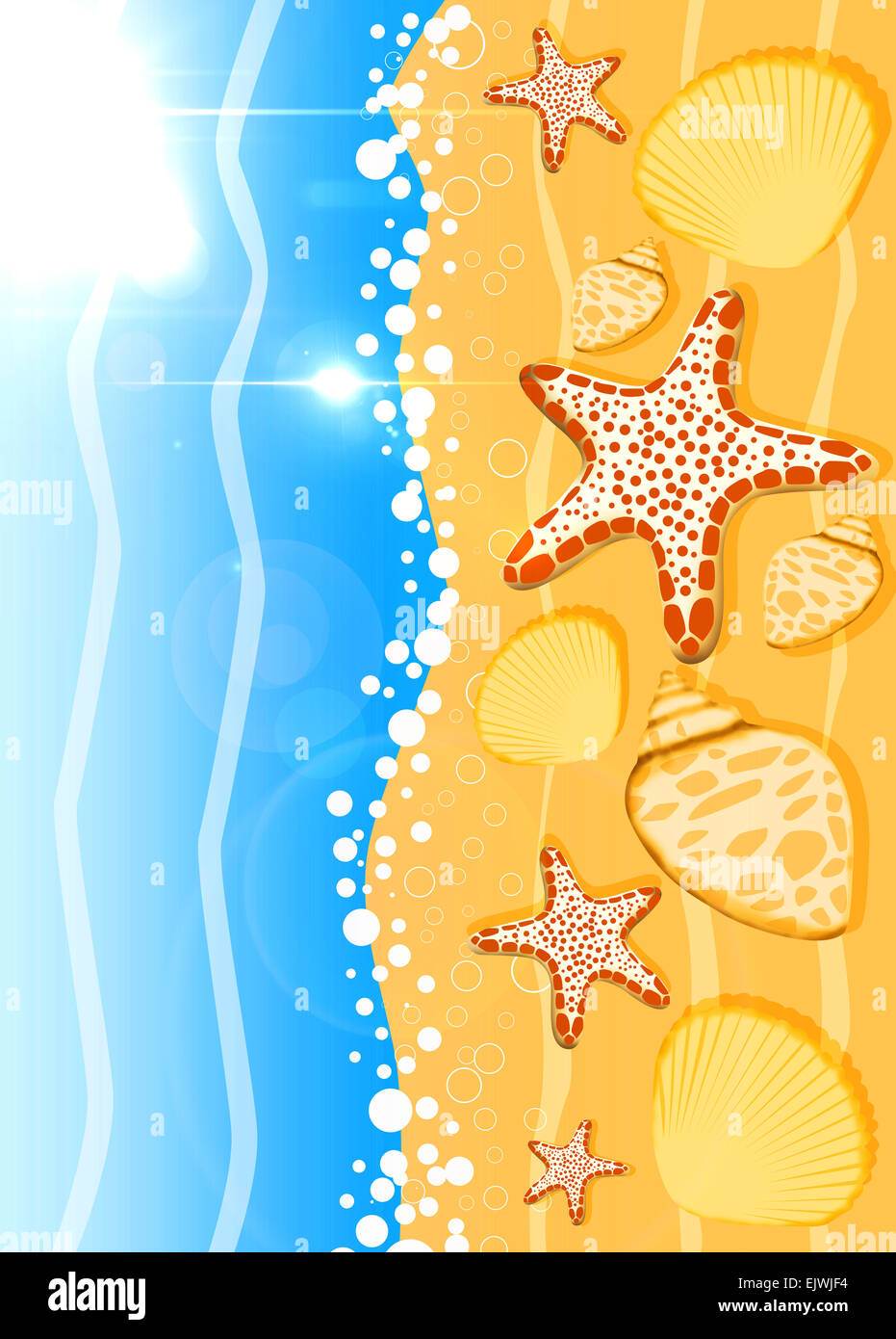 Summer travel invitation advert background with empty space Stock Photo ...
