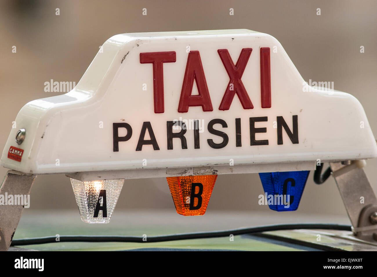 Parisien Taxi sign Stock Photo - Alamy