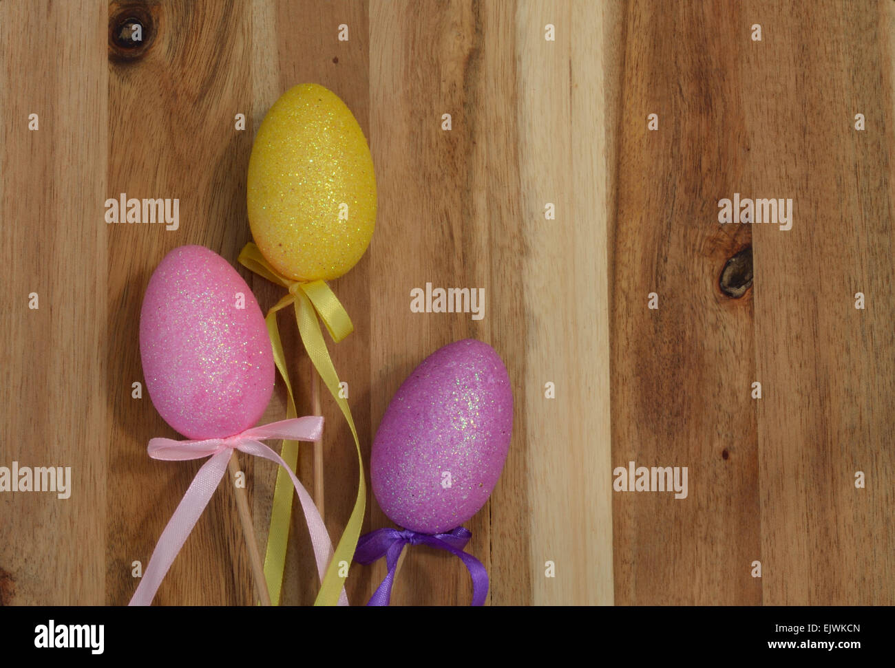 Pastel sparkling Easter eggs Stock Photo - Alamy