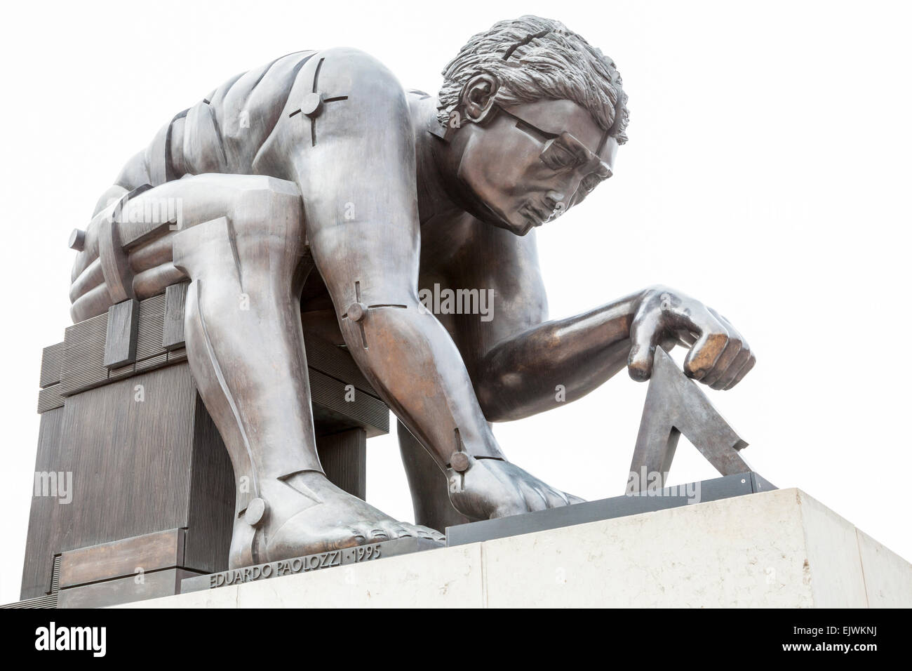 The statue of Sir Isaac Newton by sculptor Eduardo Paolozzi on the ...
