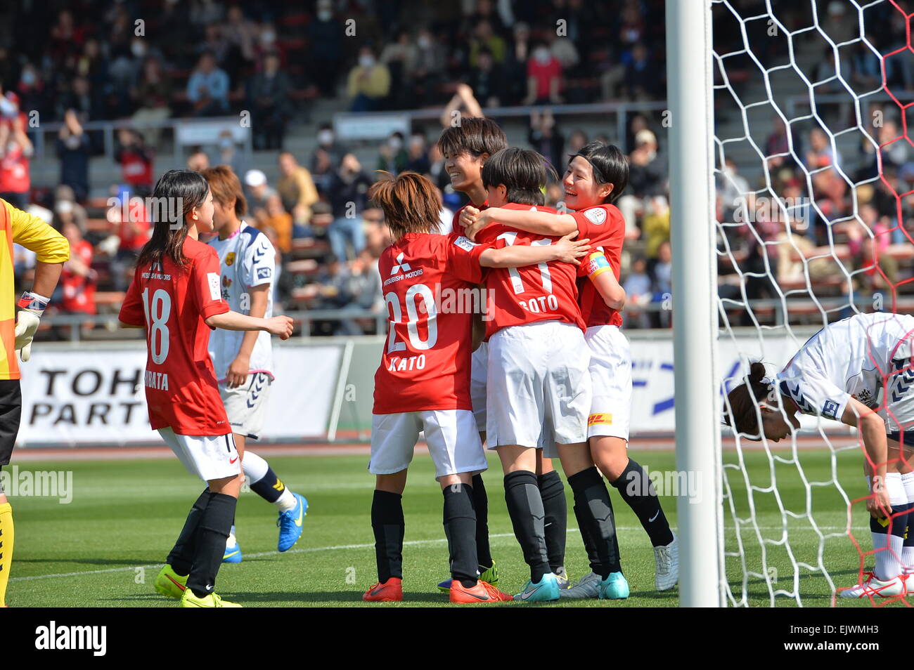 Saitama, Japan. 28th Mar, 2015. Urawa Reds Ladies team group Football ...