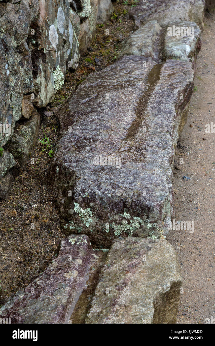 Peru, Machu Picchu. Stones Carved for an Unfinished Irrigation Canal to ...