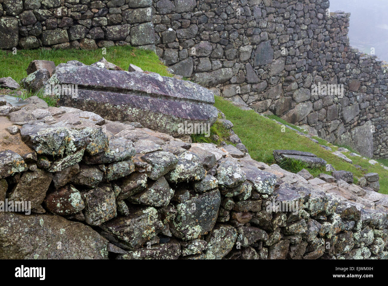 Peru, Machu Picchu. Stones Carved for an Unfinished Irrigation Canal to ...