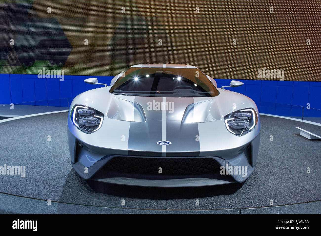 New York, NY - 1 April 2015. Ford introduced its GT concept car at the ...