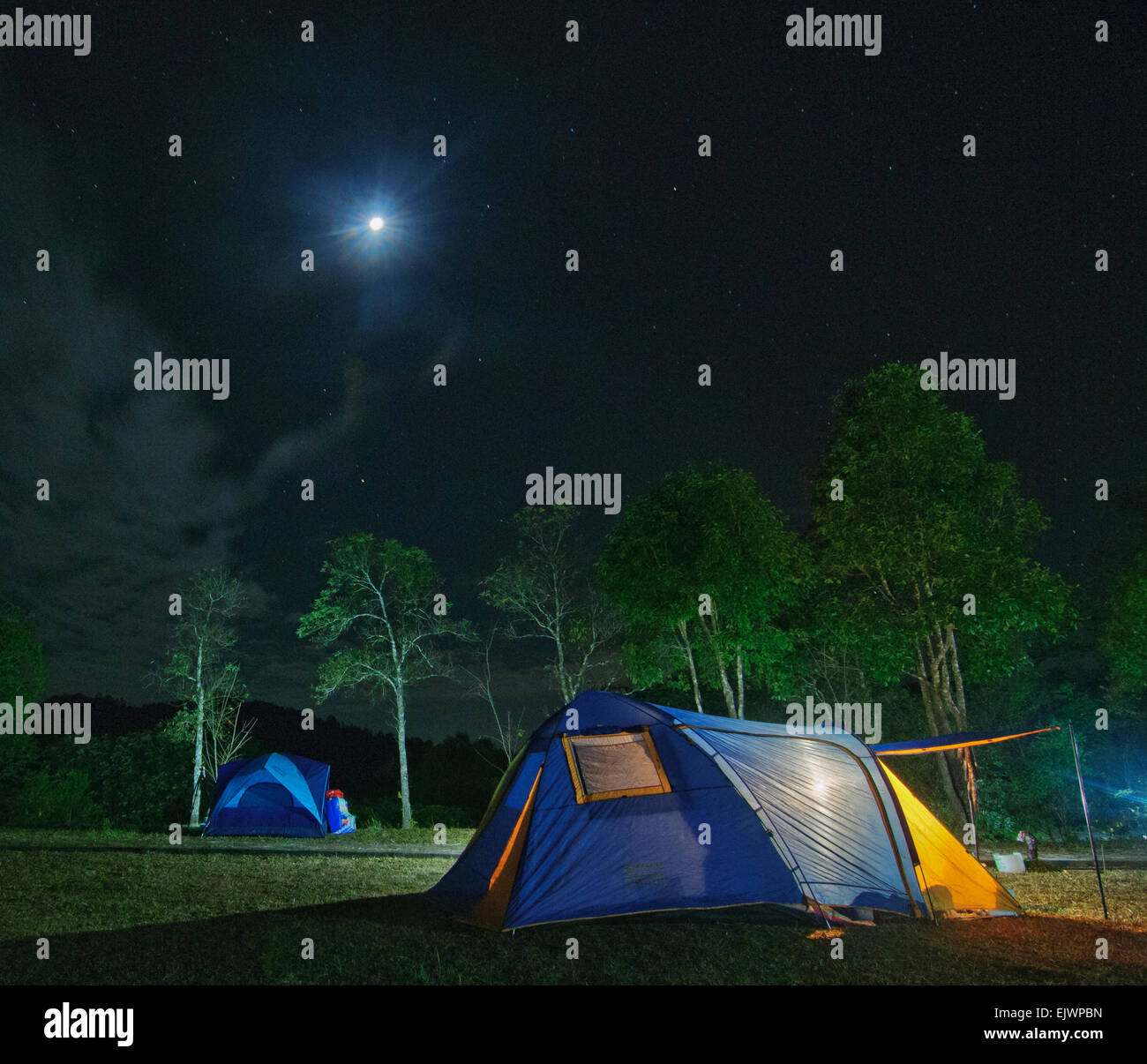 Camping with the moon and start at Doi Phu Kha National Park in Nan ...
