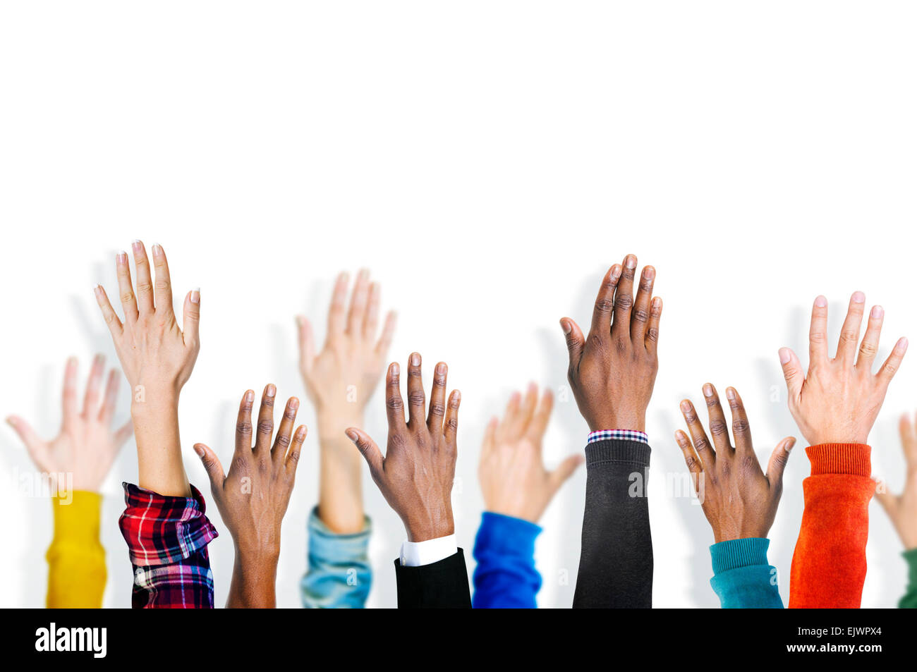 Raised black hands hi-res stock photography and images - Alamy