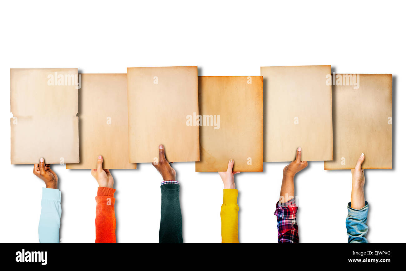 Human hands holding blank paper hi-res stock photography and images - Alamy