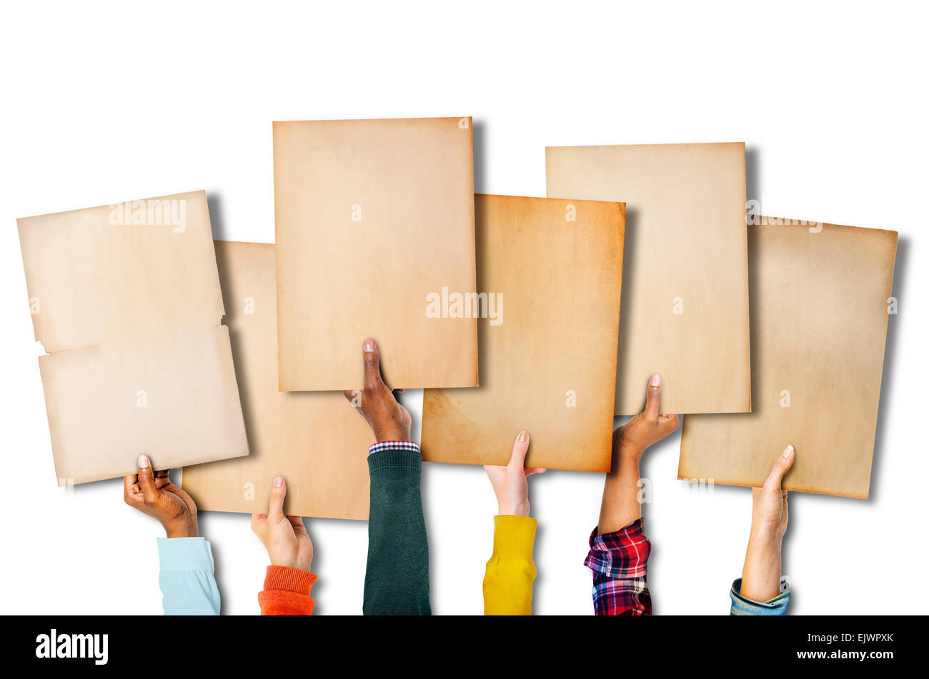Human hands holding blank paper hi-res stock photography and images - Alamy