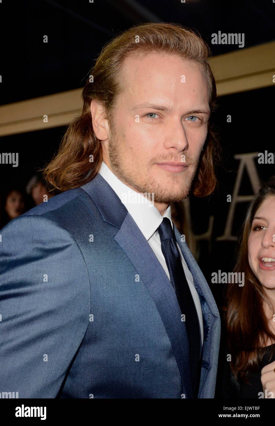 New York, NY, USA. 1st Apr, 2015. Sam Heughan at arrivals for OUTLANDER ...