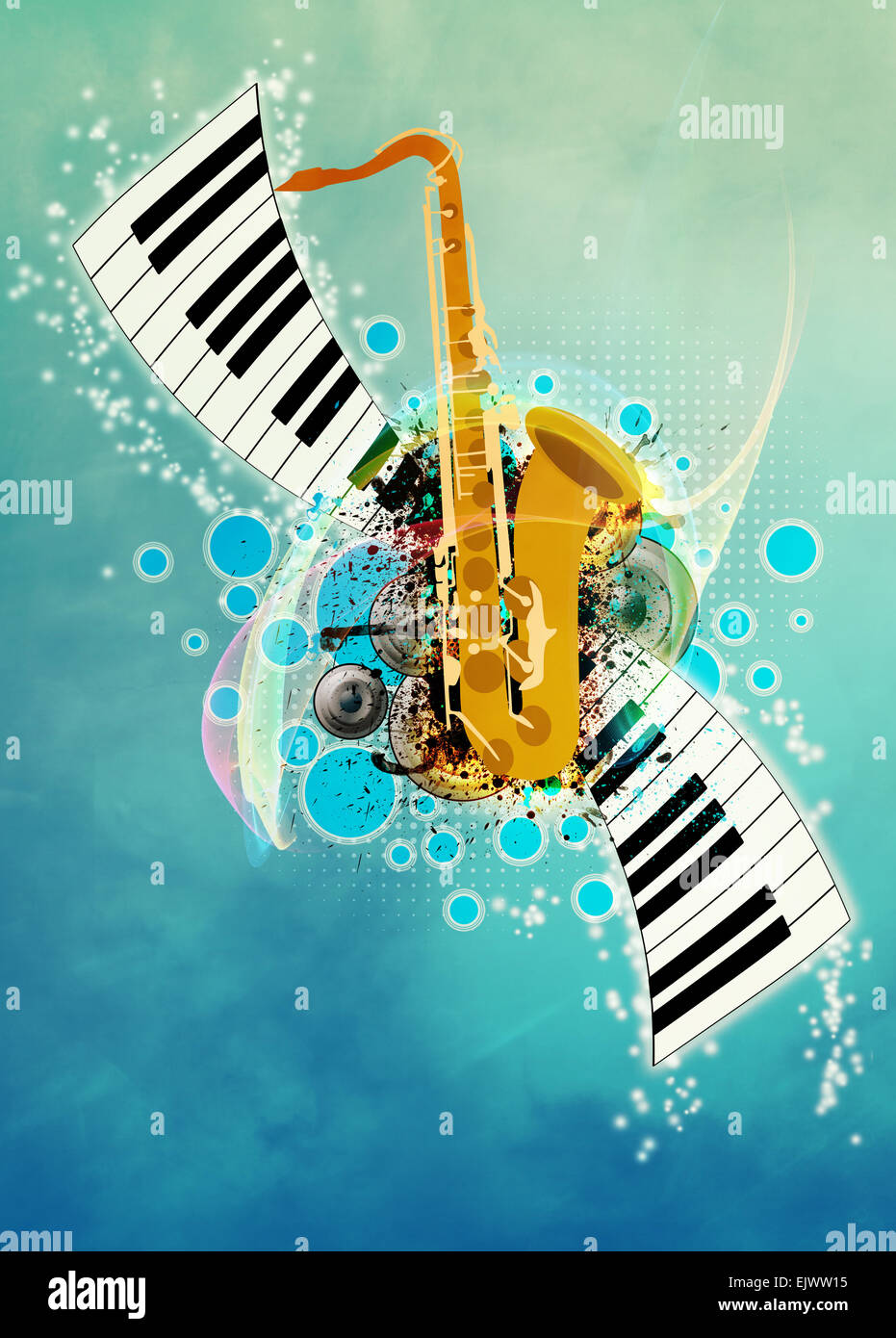 Abstract music night or concert invitation advert background with empty ...