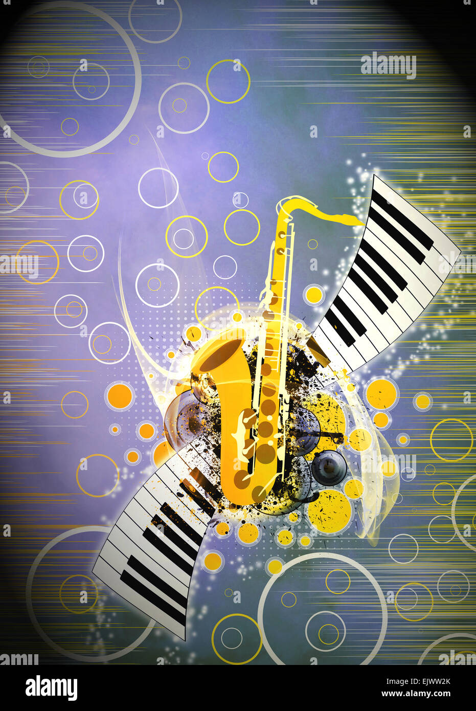 Abstract music night or concert invitation advert background with empty ...