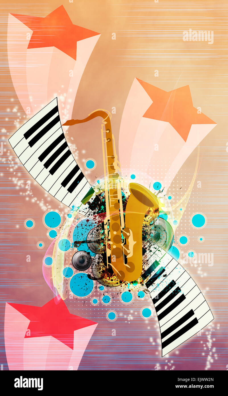 Abstract music night or concert invitation advert background with empty ...