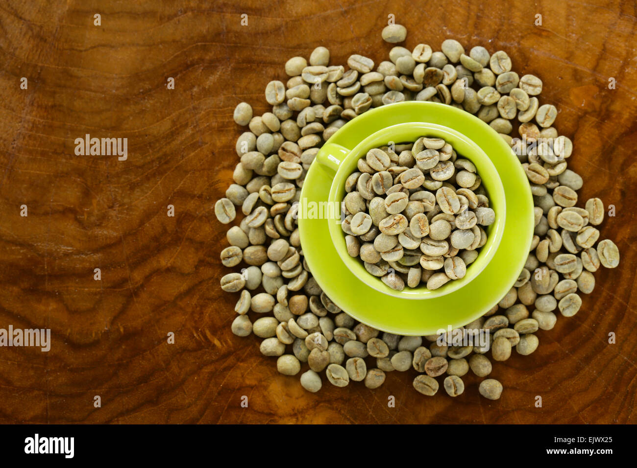 organic green coffee beans close-up, healthy food Stock Photo - Alamy