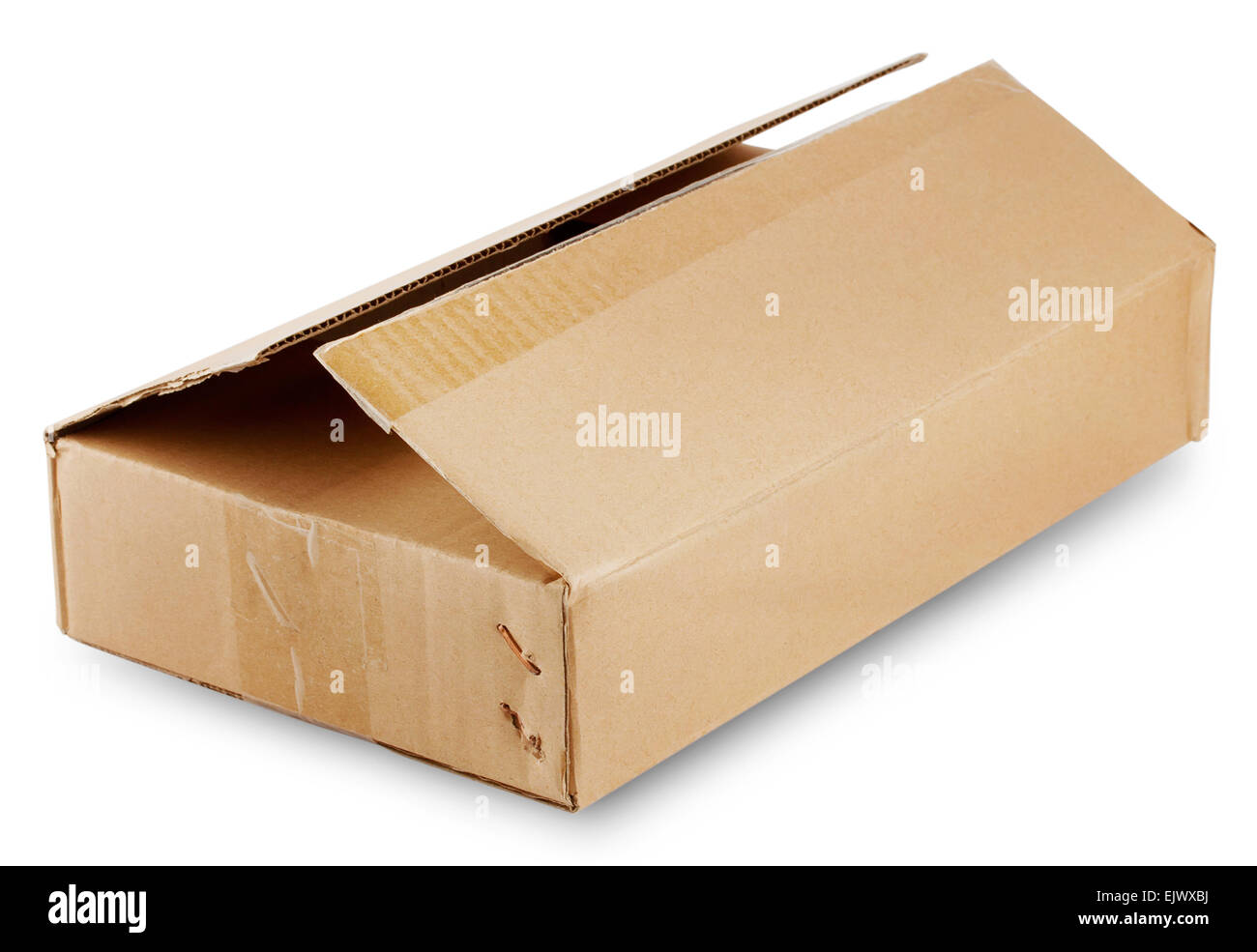 Cardboard open box isolated on white background Stock Photo - Alamy