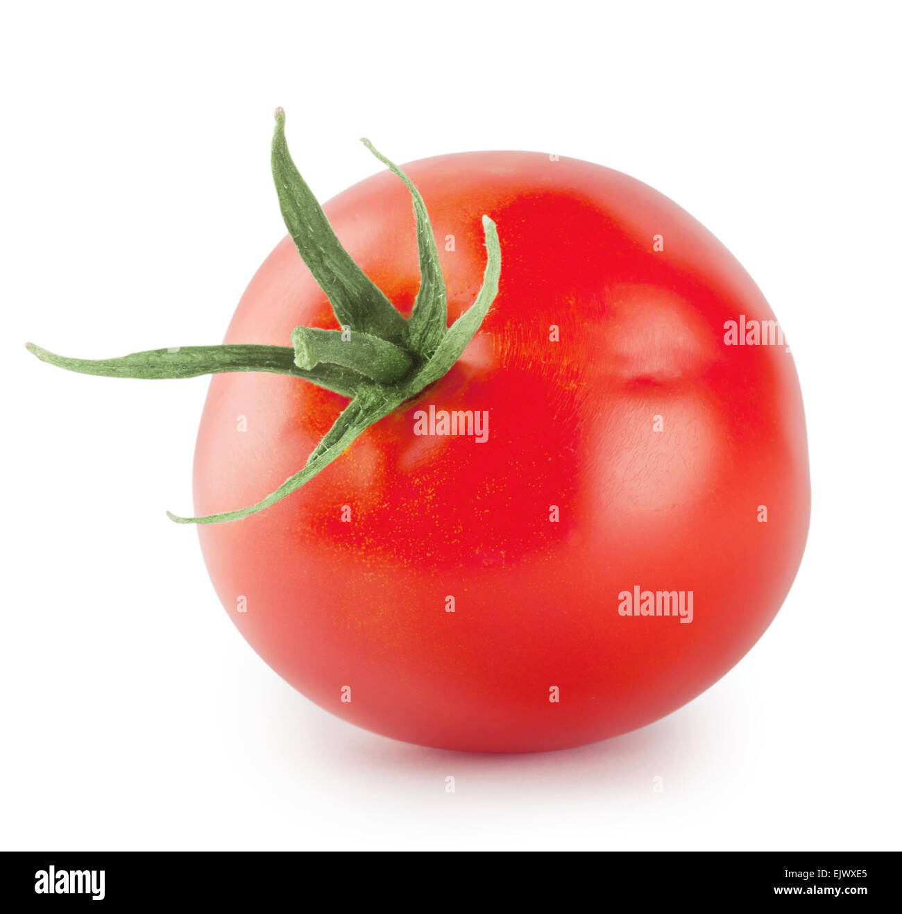 Round red tomato isolated on white background Stock Photo - Alamy