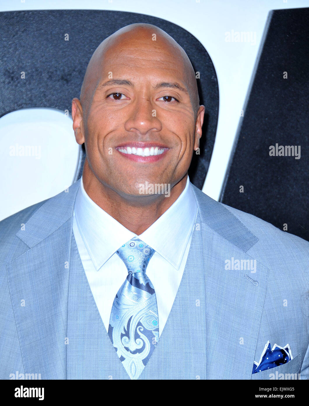 Los Angeles, California, USA. 1st Apr, 2015. Dwayne Johnson attending ...