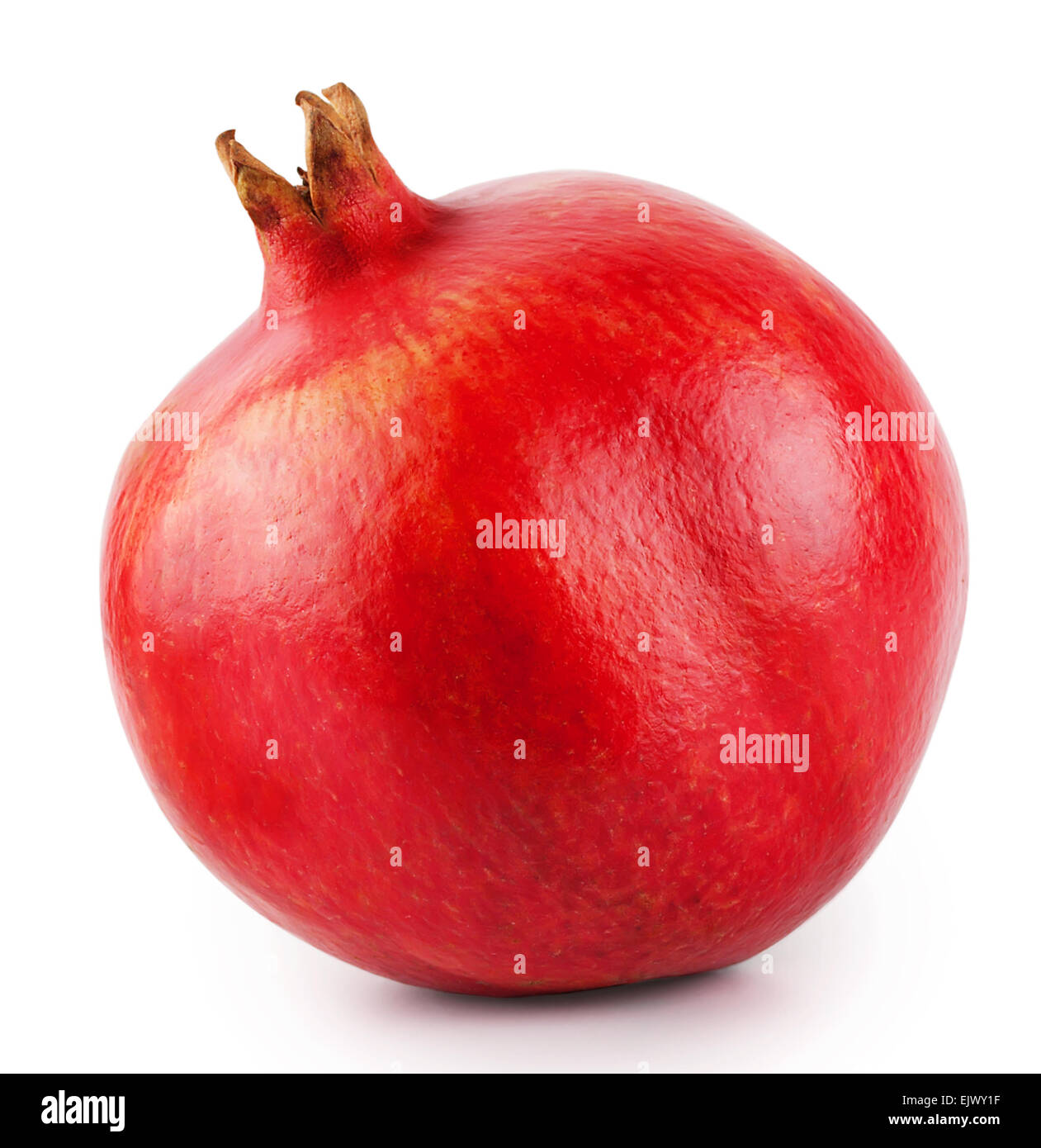 Bright red pomegranate isolated on white background Stock Photo - Alamy