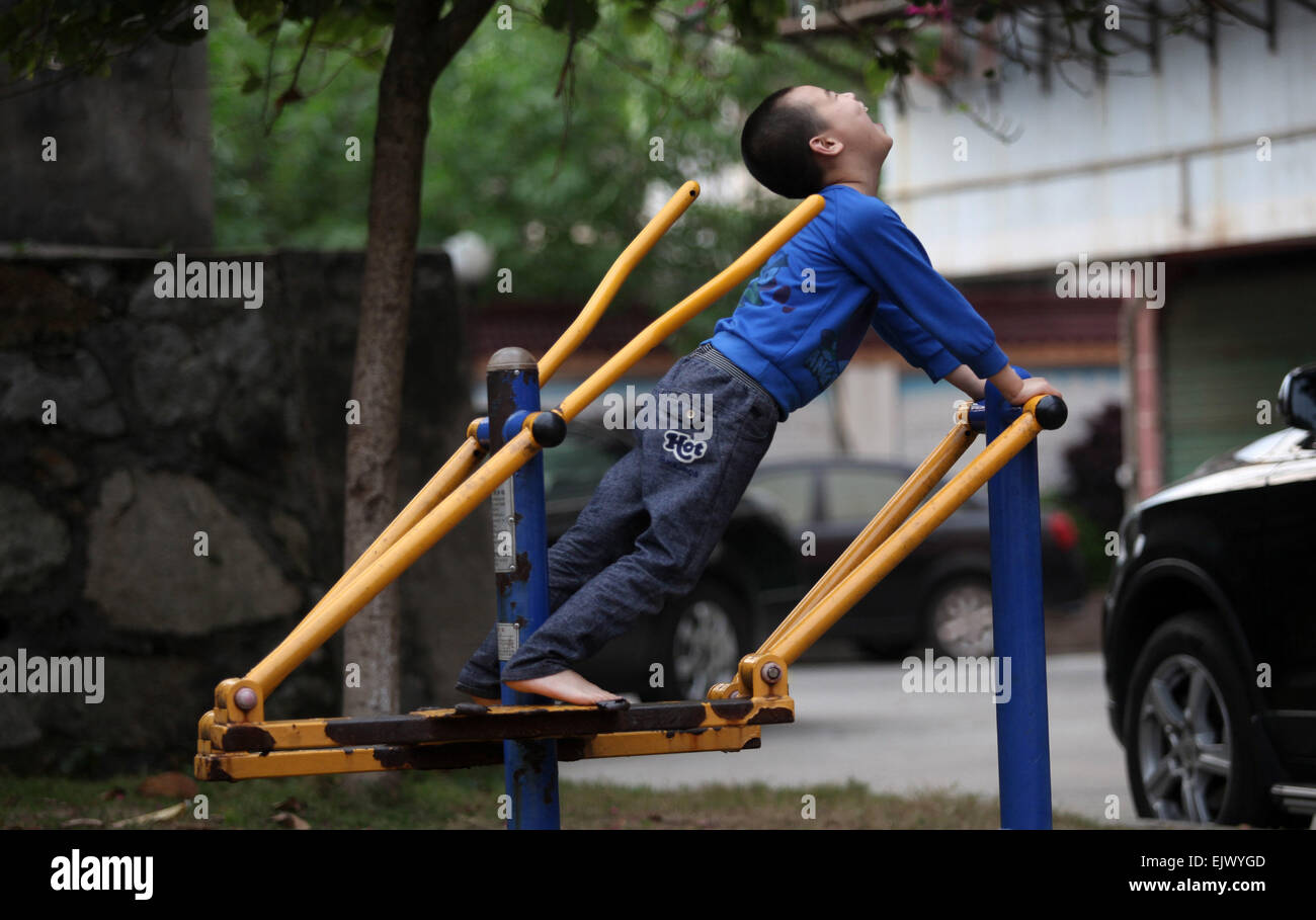 Ganzhou, China's Jiangxi Province. 1st Apr, 2015. An autistic child ...