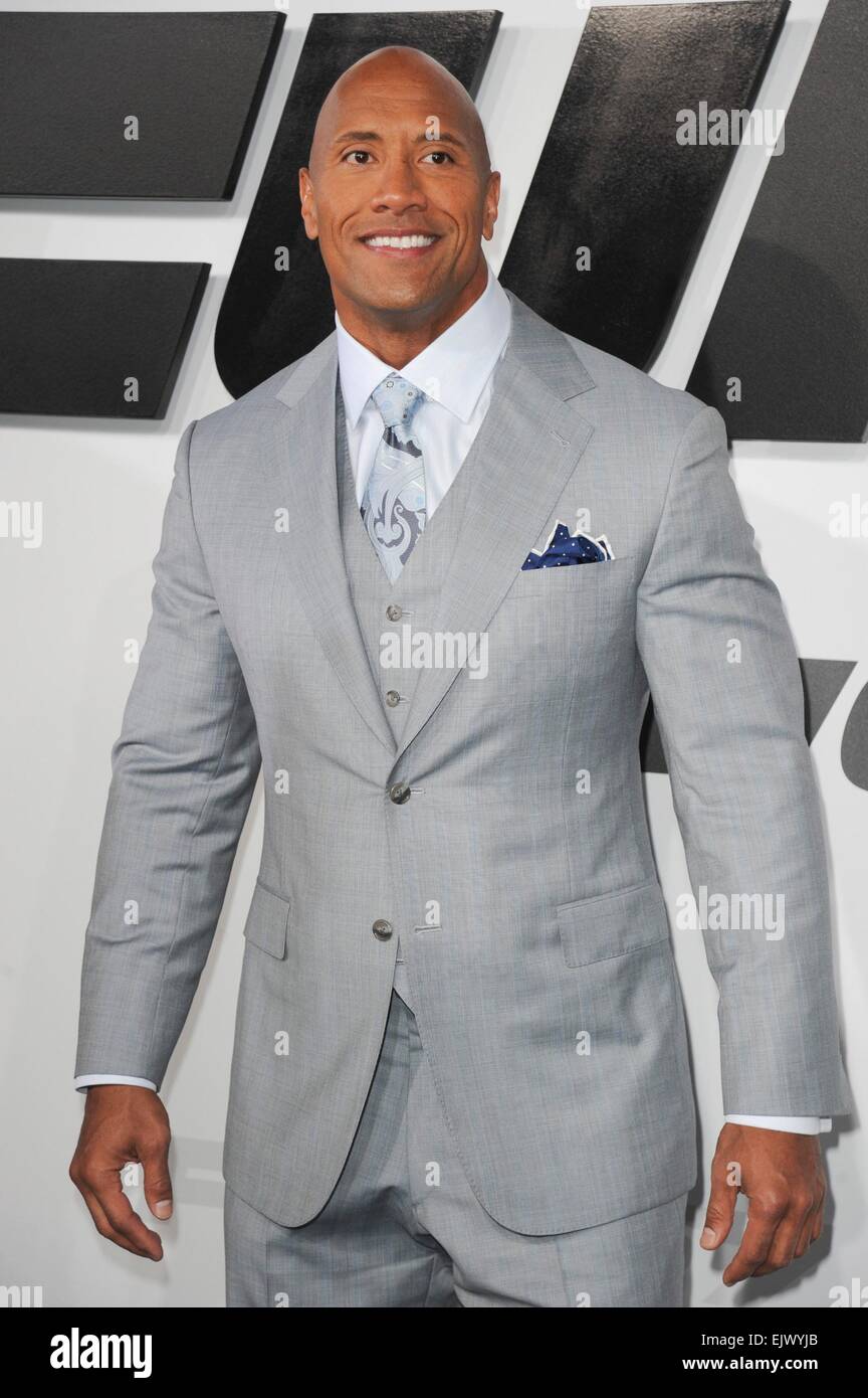 Los Angeles, CA, USA. 1st Apr, 2015. Dwayne Johnson at arrivals for ...