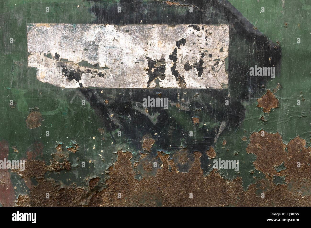 A metal panel attacked by rust and weathering Stock Photo - Alamy