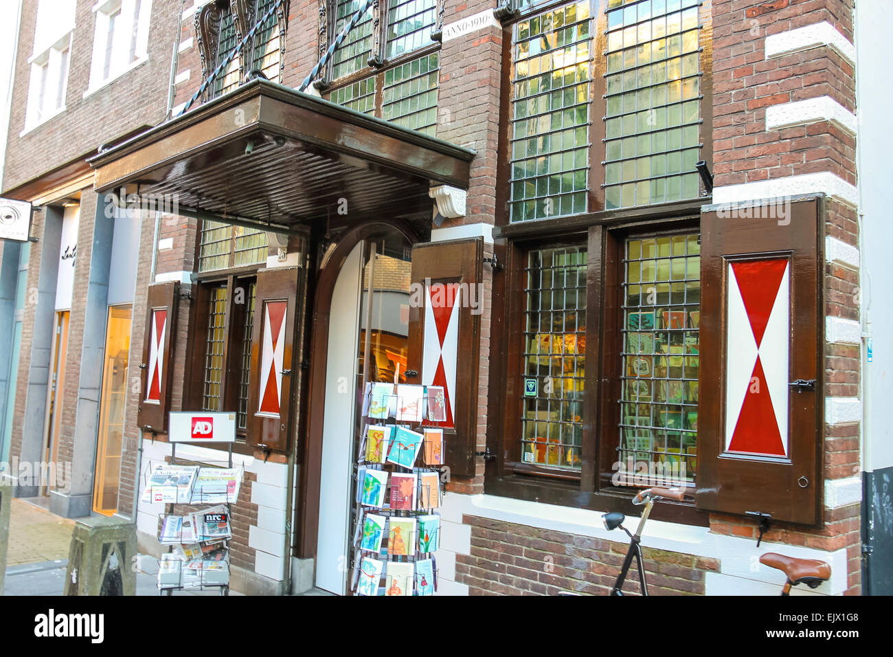 Gorinchem, Netherlands - January 17, 2015: Bookstore in the Dutch town ...