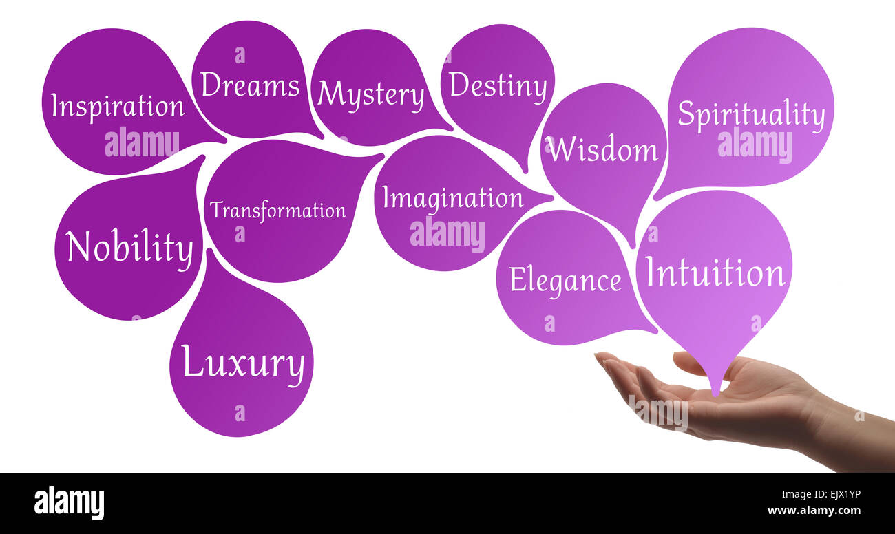 Colour Therapy - Violet healing energy Stock Photo - Alamy