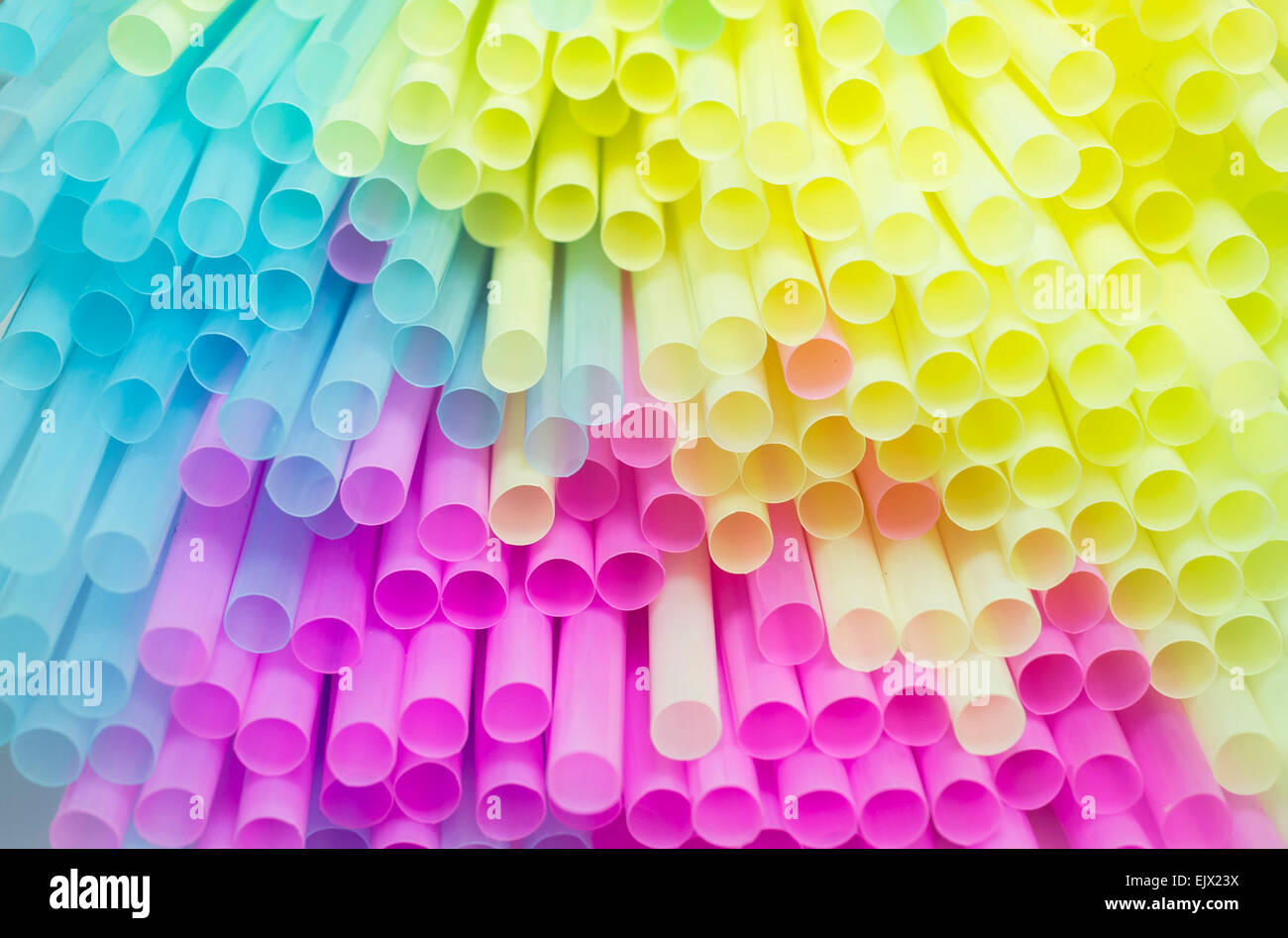 Colored drinking straw tubes cluster, close-up background Stock Photo ...