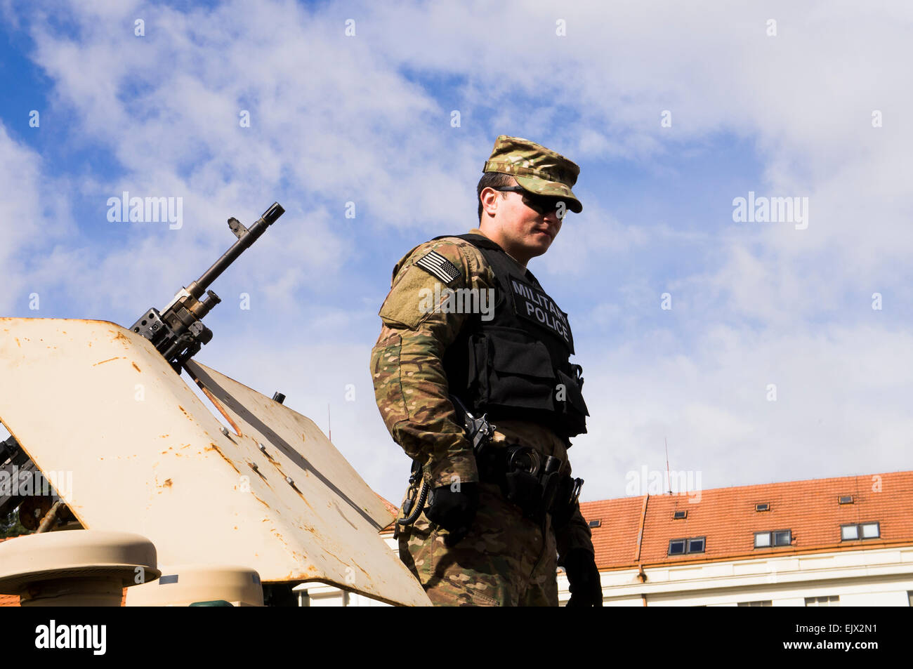 MP Military Police soldier U.S. army "Dragoon Ride" convoy armored ...