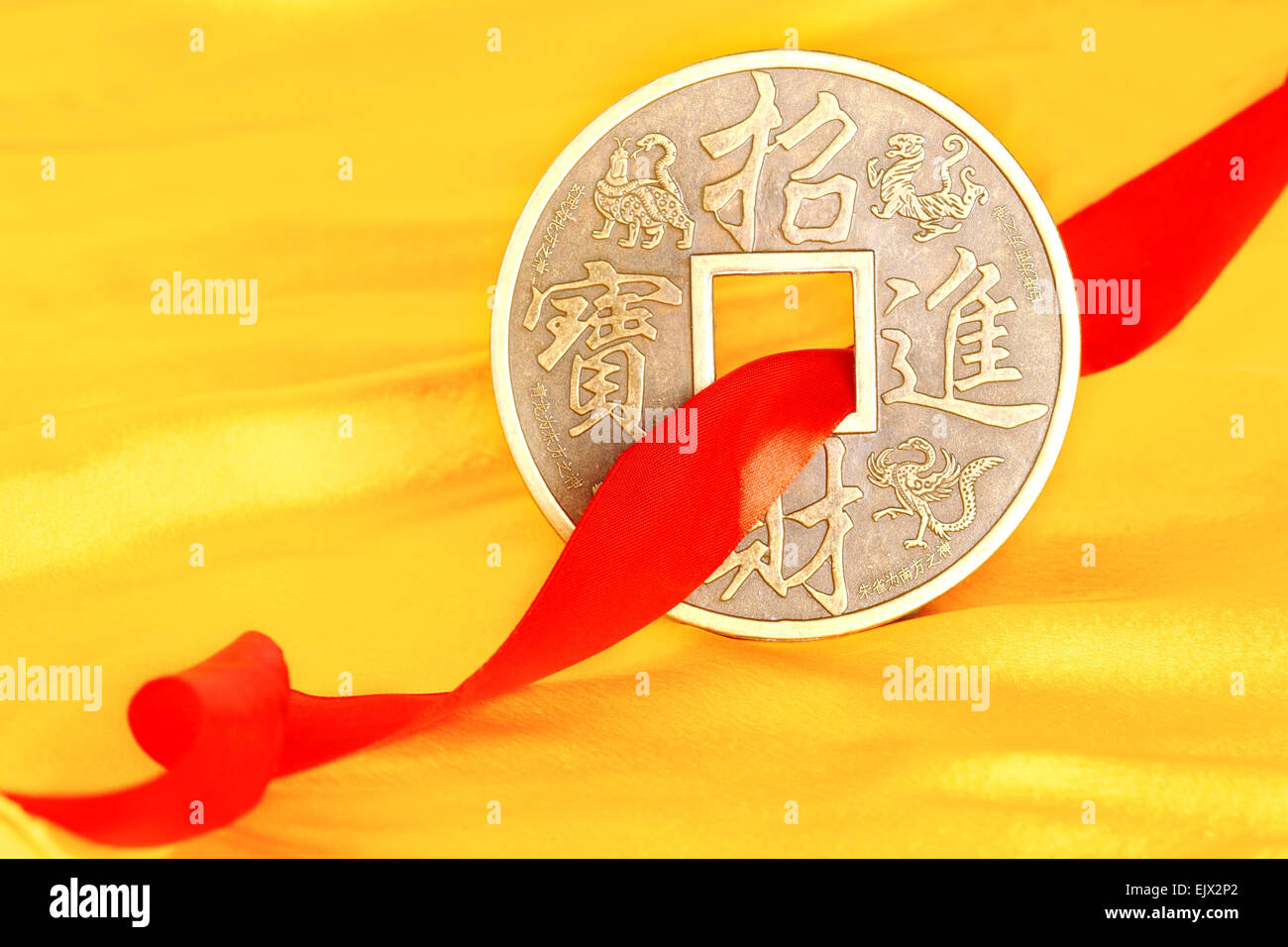 Chinese coin ribbon hi-res stock photography and images - Alamy