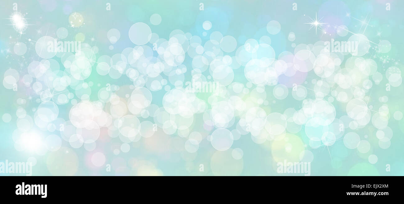 Gentle multicolored bokeh sparkly website header/banner Stock Photo - Alamy