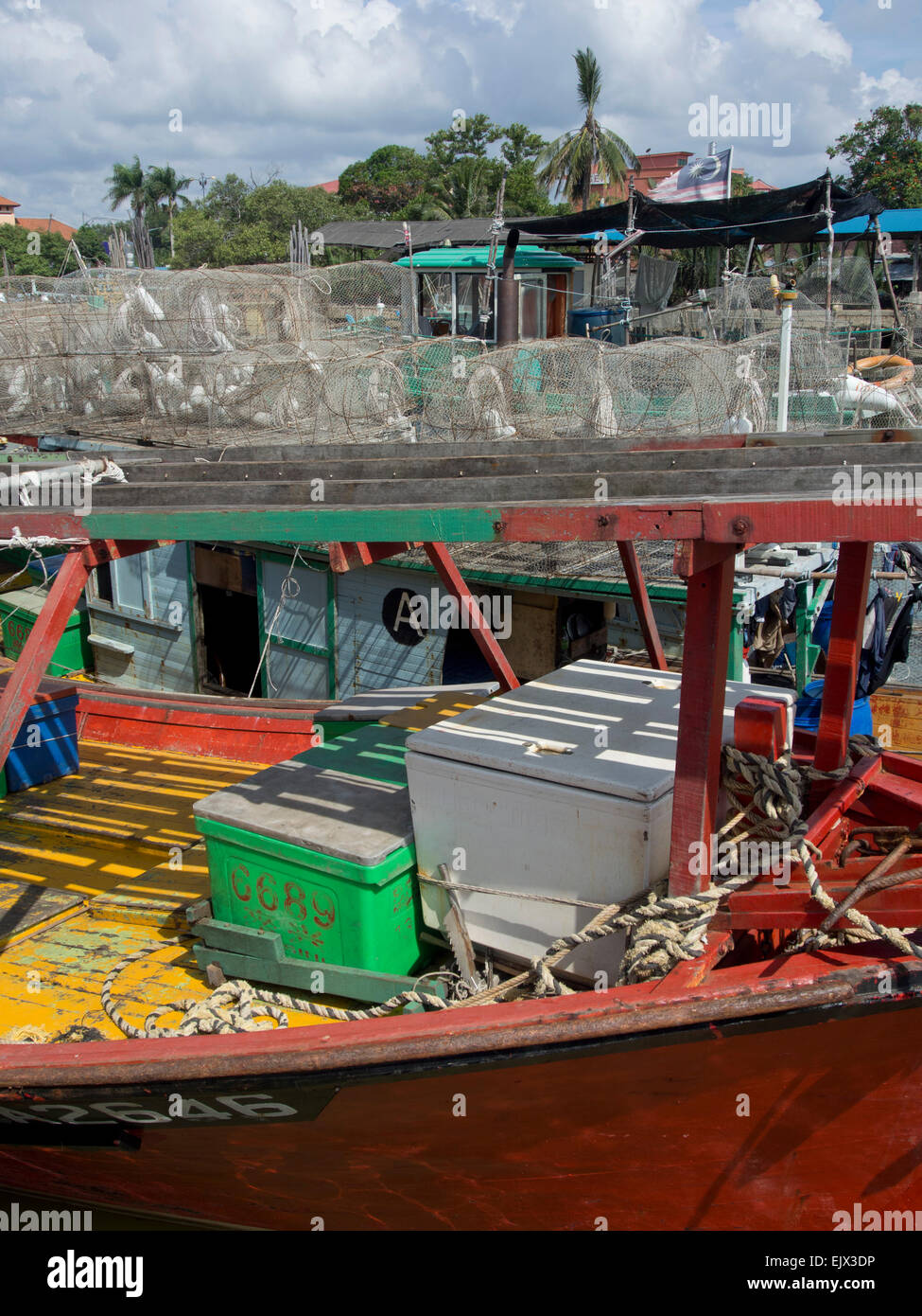 Fishing boat in Mersin, Malaysia Stock Photo - Alamy