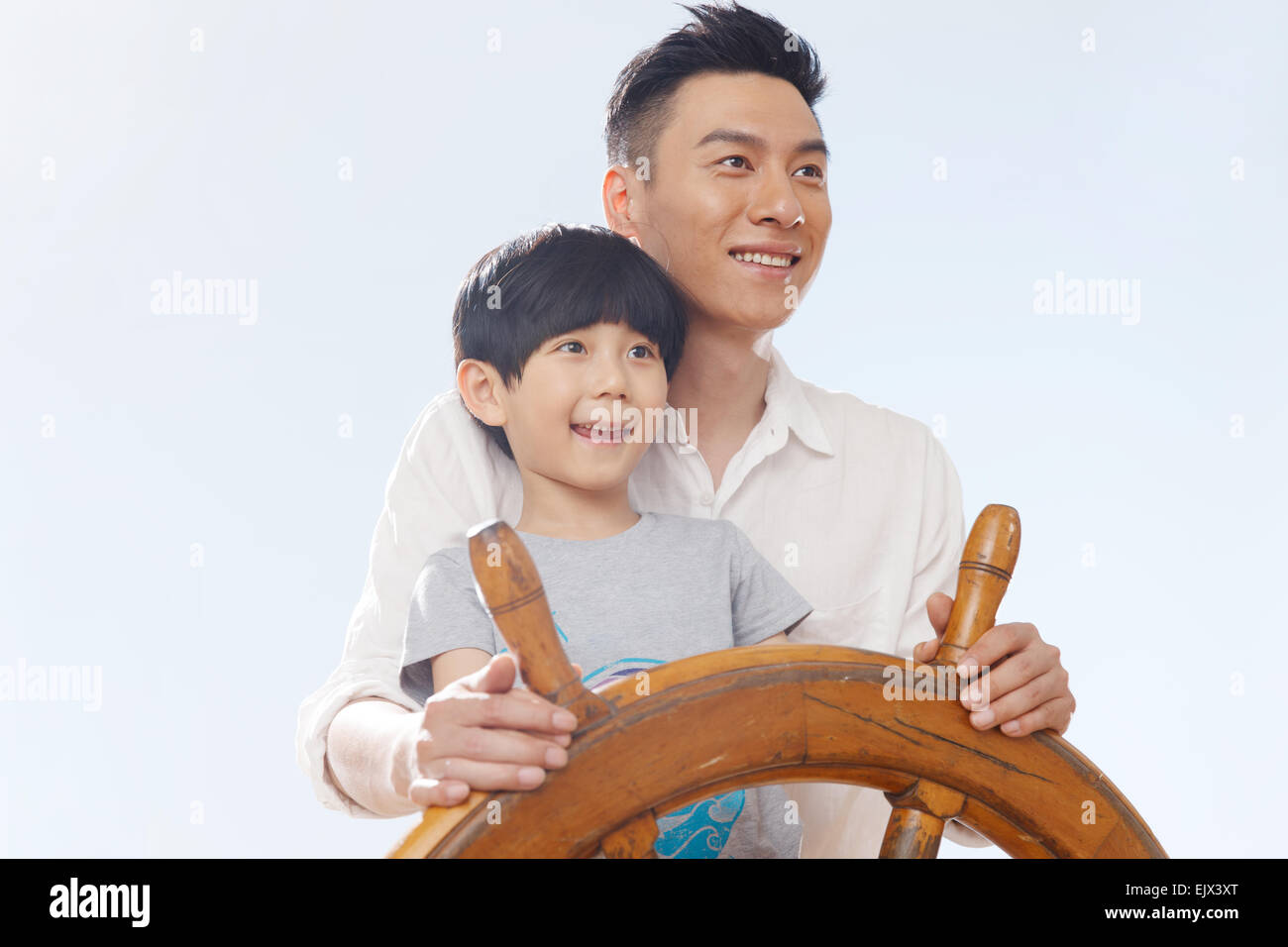 Father and son in navigation Stock Photo - Alamy