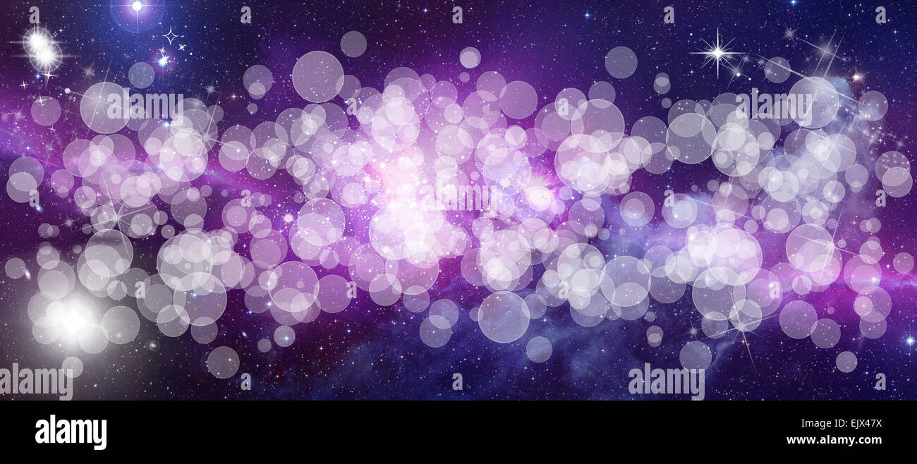 Gentle multicolored bokeh sparkly website header/banner Stock Photo - Alamy