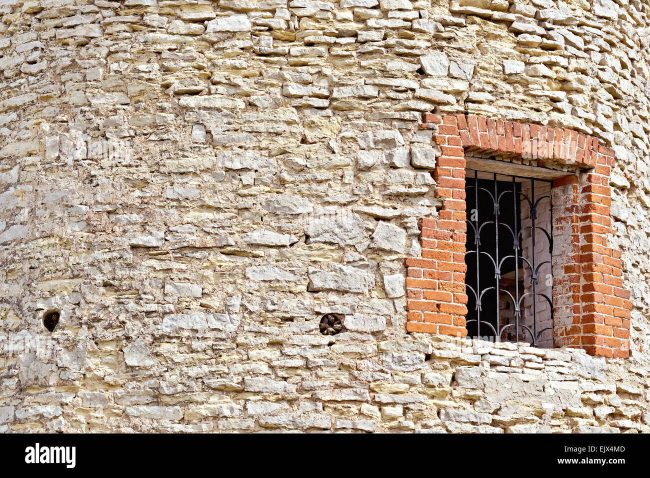 Wall and window of tower Stock Photo - Alamy