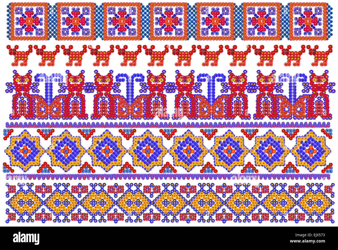National old northern animal patterns for peoples shirts made from red ...