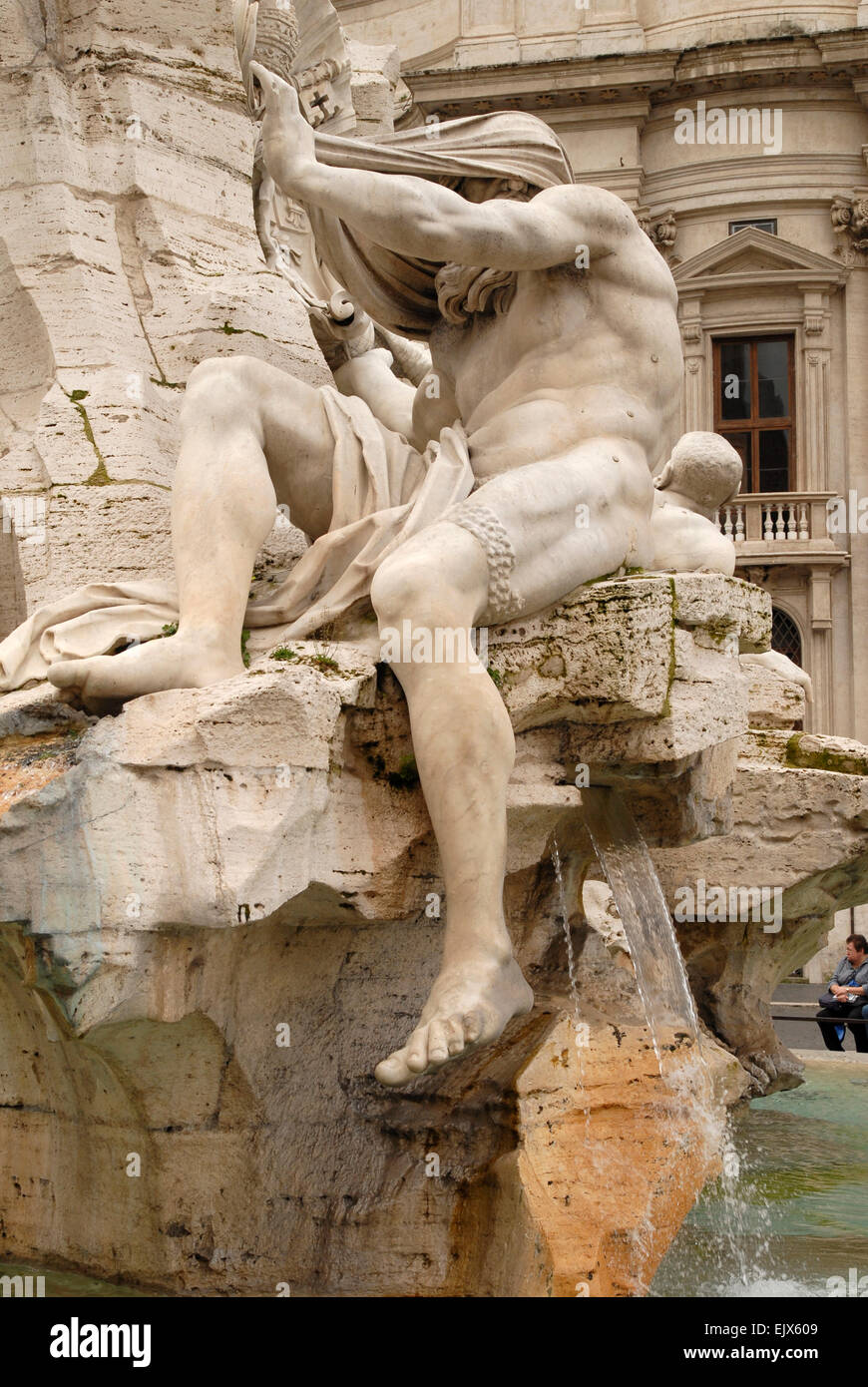 Four rivers fountain statue hi-res stock photography and images - Alamy